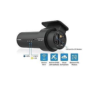 BlackVue DR750X-1CH Plus 32GB | Full HD Cloud Dashcam | Back-Illuminated STARVIS Image Sensor | Built-in Wi-Fi, GPS, Parking Mode Voltage Monitor | LTE via Optional LTE Module