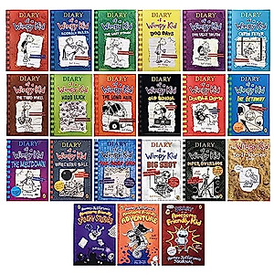Jeff Kinney Diary of A Wimpy Kid Series Collection 1-21 Books Boxed Set, New Book