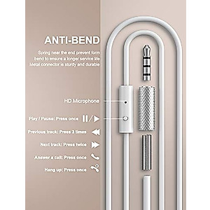 Nasuque Headphones with Microphone, Foldable Wired Headphones with Deep bass, Adjustable Headband and Noise Isolation for Smartphone Computer Laptop Chromebook MP3/4, (Gold)