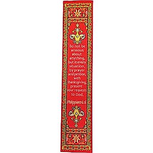 Christian Bookmark, Be Anxious for Nothing, Woven, Mini Carpet