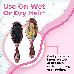 Wet Brush Disney Original Detangler Brush Princess Wholehearted - Rapunzel, Silver - All Hair Types - Ultra-Soft IntelliFlex Bristles Glide Through Tangles with Ease