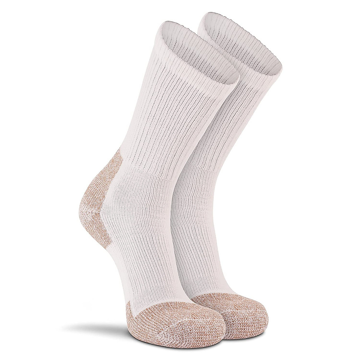 FoxRiver Womens Steel -Toe Heavyweight Work Crew (2 Pair Pack) Socks, White, Large US