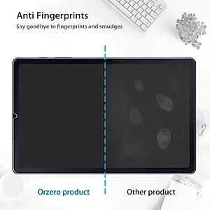 Orzero (2 Pack) Compatible for Samsung Galaxy Tab S6 Lite 10.4 inch (2024/2022/2020) Tempered Glass Screen Protector, 2.5D Arc Edges 9 Hardness HD Anti-Scratch Full-Coverage