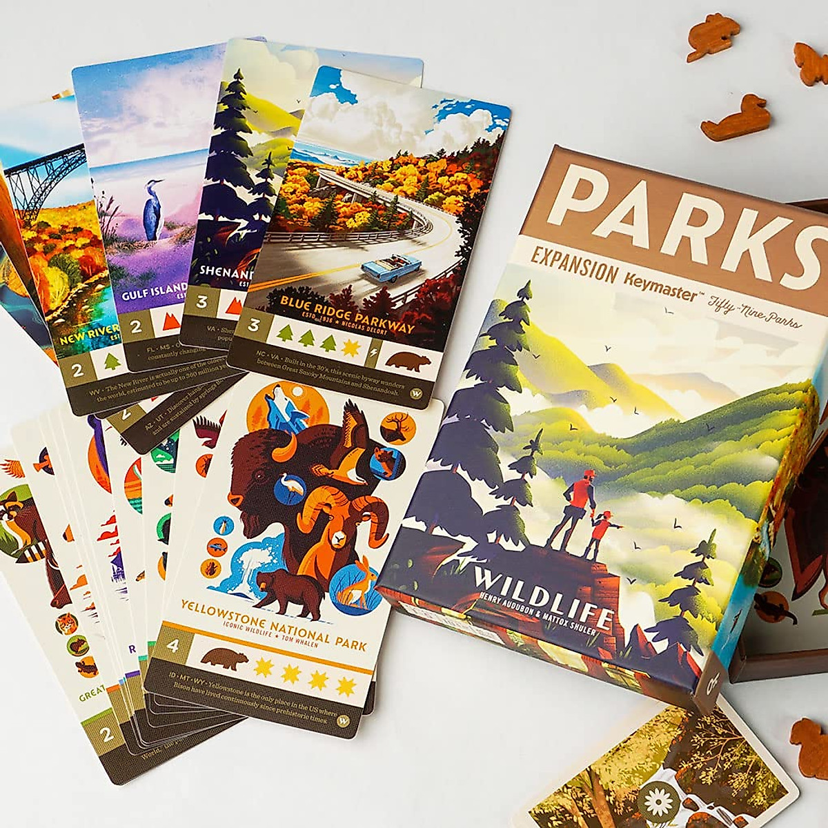Parks Wildlife - expansion to the award winning Parks family and strategy board game by Keymaster
