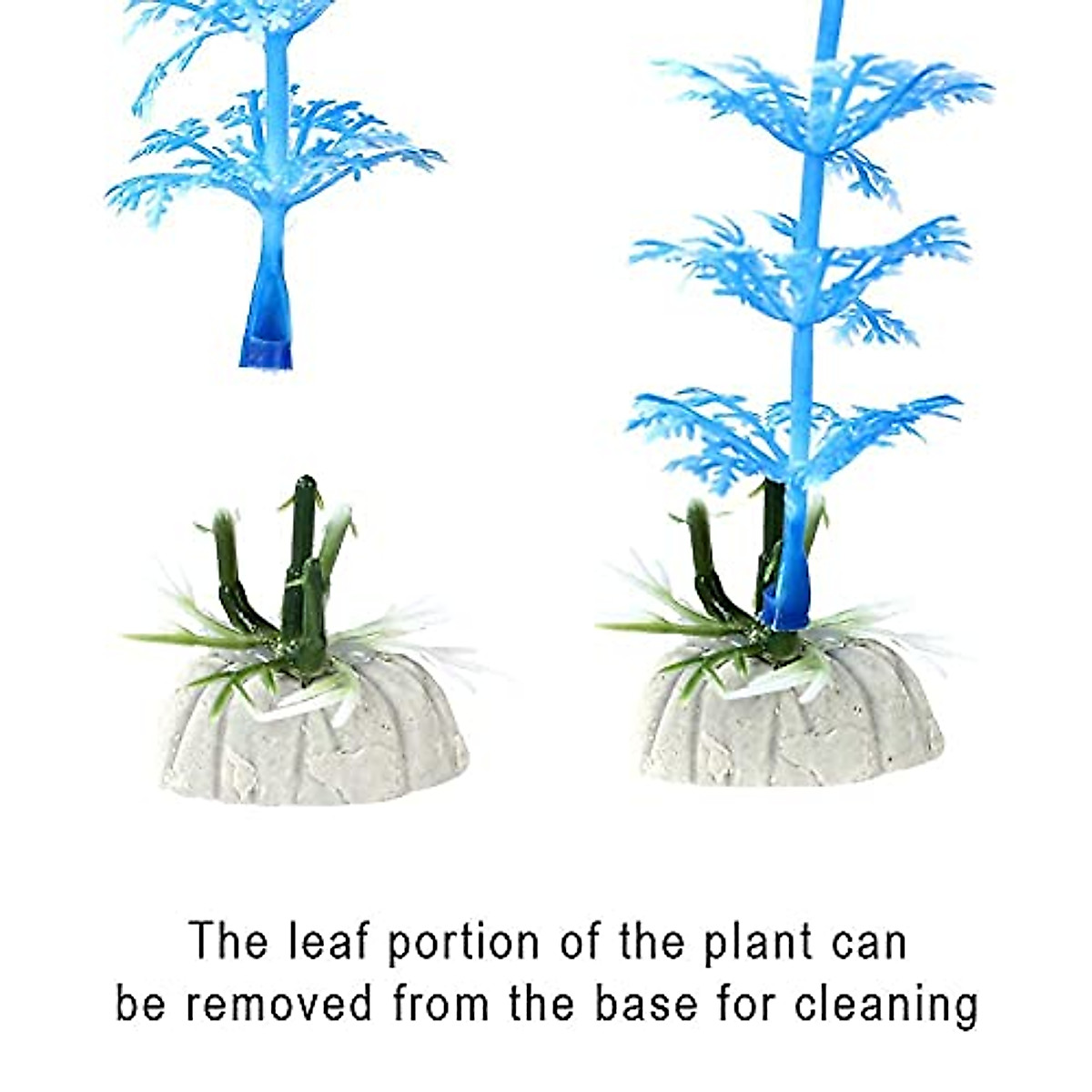 Aquazone 7 PCS Aquarium Decor Variety Pack, Bi-Leaf Betta Hammock Soft for Hiding Bubbling Snuggling Spawning Resting Spot, Aquarium Lifelike Plants, Great Valued Premium Aquarium Decoration Set