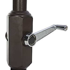 Safavieh Outdoor Collection Zimmerman Crank Market Black and White 9-inch Umbrella