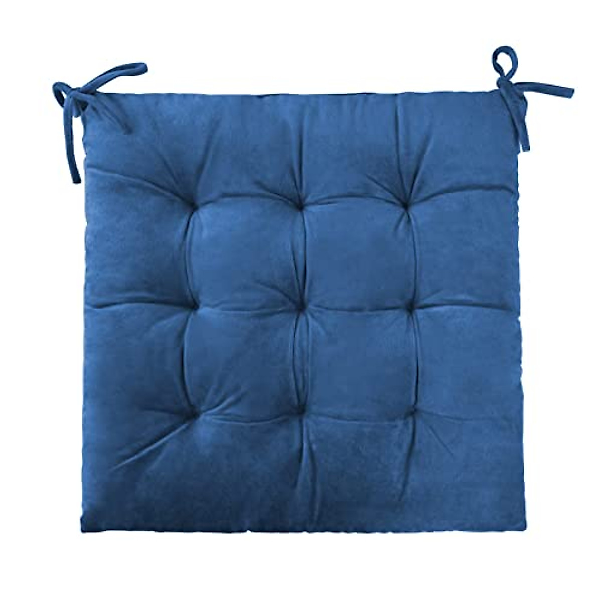 ELFJOY Solid Color Cozy Sanding Fabric Rocking Chair Cushions -Rocker Chair Pad Set Navy