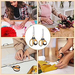 Chevining 7" 8" All Purpose Scissors Utility Scissors for Office Home Supplies,Crafting Scissors 2 Pack,Right Handed,Different Size