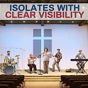 PENNZONI Drum Shield 4ft w/Deflectors & Living Hinges, Comes w/ 6 Drum Panels, Living Hinges & Deflectors Connectors, Premium Clear Acrylic Panels