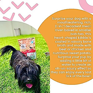 "I and love and you" Baked and Saucy Dry Dog Food with Gravy Coating, Beef and Sweet Potato Recipe, Grain Free, Coated in Bone Broth, Prebiotics and Probiotics, Real Meat, No Fillers, 4 lb Bag