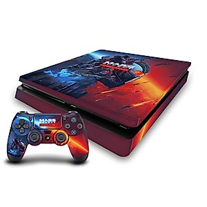 Head Case Designs Officially Licensed EA Bioware Mass Effect Key Art Legendary Graphics Vinyl Sticker Gaming Skin Decal Compatible With Sony PlayStation 4 PS4 Slim Console and DualShock 4 Controller