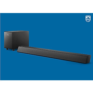 PHILIPS B5305 2.1 Soundbar Speaker with Wireless Subwoofer, Remote Control, Bluetooth Streaming and HDMI ARC (TAB5305) (Renewed)