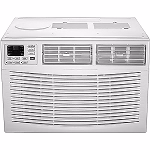 Amana 15,000 BTU 115V Digital Window-Mounted Air Conditioner and Dehumidifier with Remote Control for Large Rooms up to 700 Sq.Ft, AC Window Unit for Home, Living Room, Bedroom with Fan Only Mode