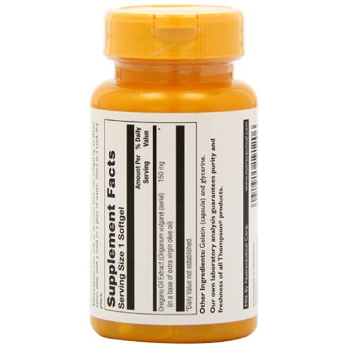 Thompson Oregano Oil, Softgel (Btl-Plastic) 150mg 60ct