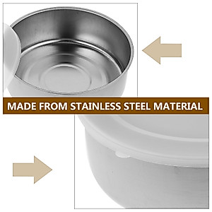 UPKOCH Snack Set Containers Pasta Containers 5pcs Box Food Prep Containers Travel Stainless Steel Bowls Home Accessories Round Crisper Sealing Bowls 5 Piece Set Lunch Box