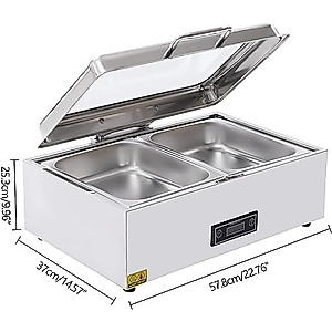Electric Chafing Dish, 9QT Chafing Dish Buffet Set, Chafers Buffet Servers and Warmers, Chaffing Servers with Covers, Catering Party, Food Warmer for Parties Buffets (2 Pans)