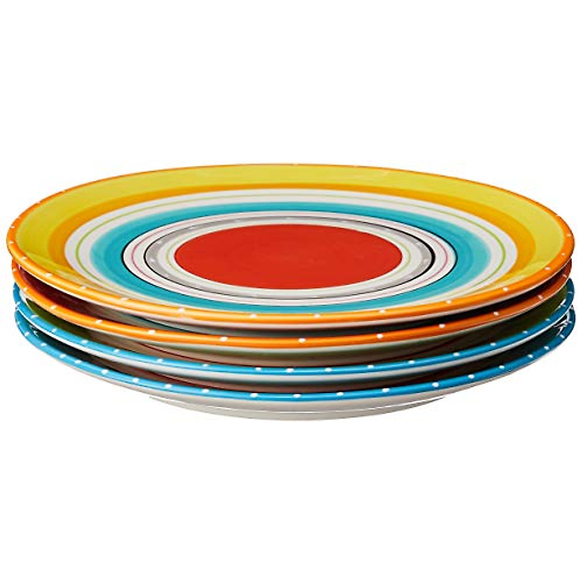 Certified International Mariachi Dinner Plates (Set of 4), 10.75", Multicolor