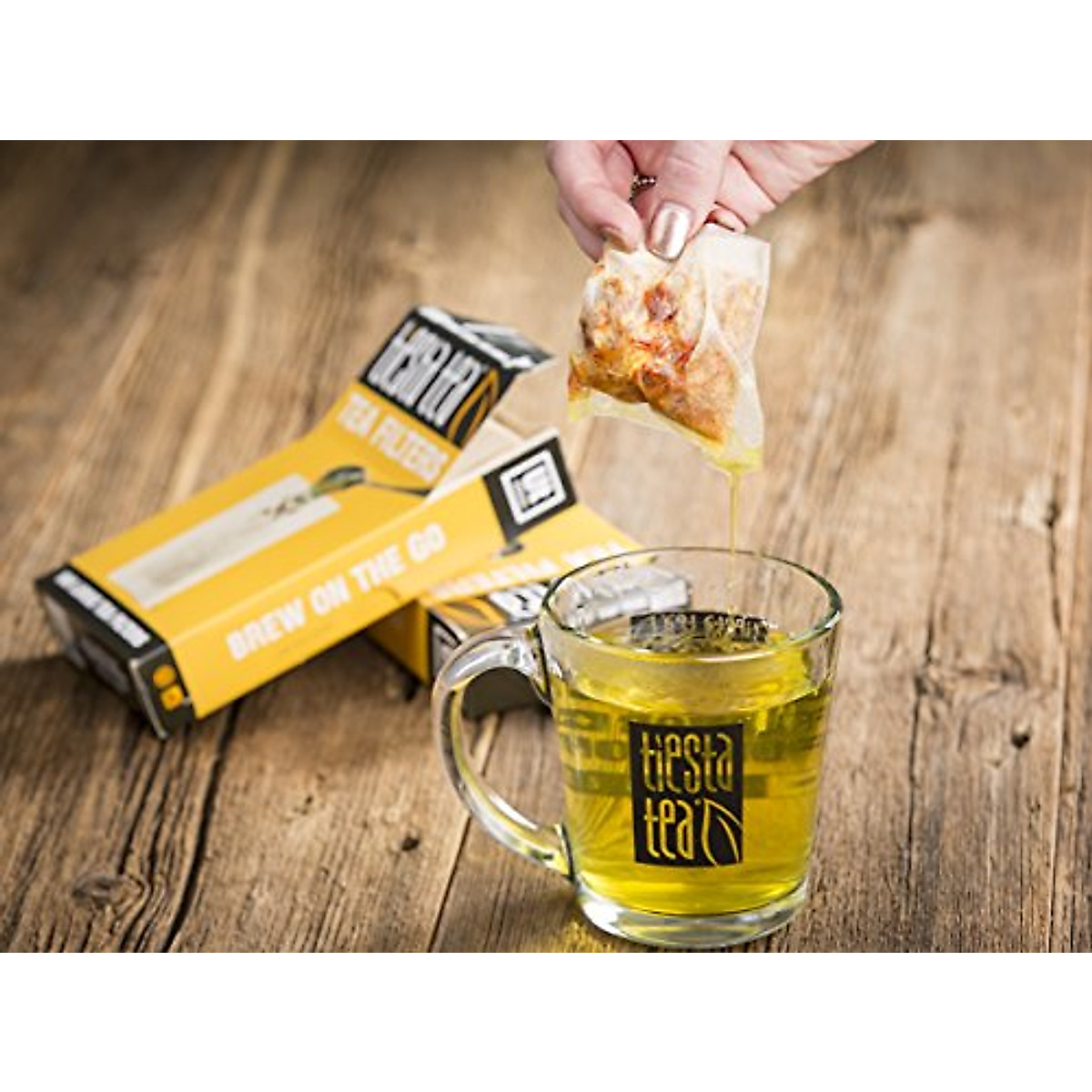 Tiesta Tea - Loose Leaf Tea Filters, 100 Count, Disposable Tea Infuser, 100% Natural Unbleached Paper, Steeps Hot Tea, Iced Tea & Coffee, Eco-Friendly, Single Serve Filter for one Cup, Empty Tea Bags