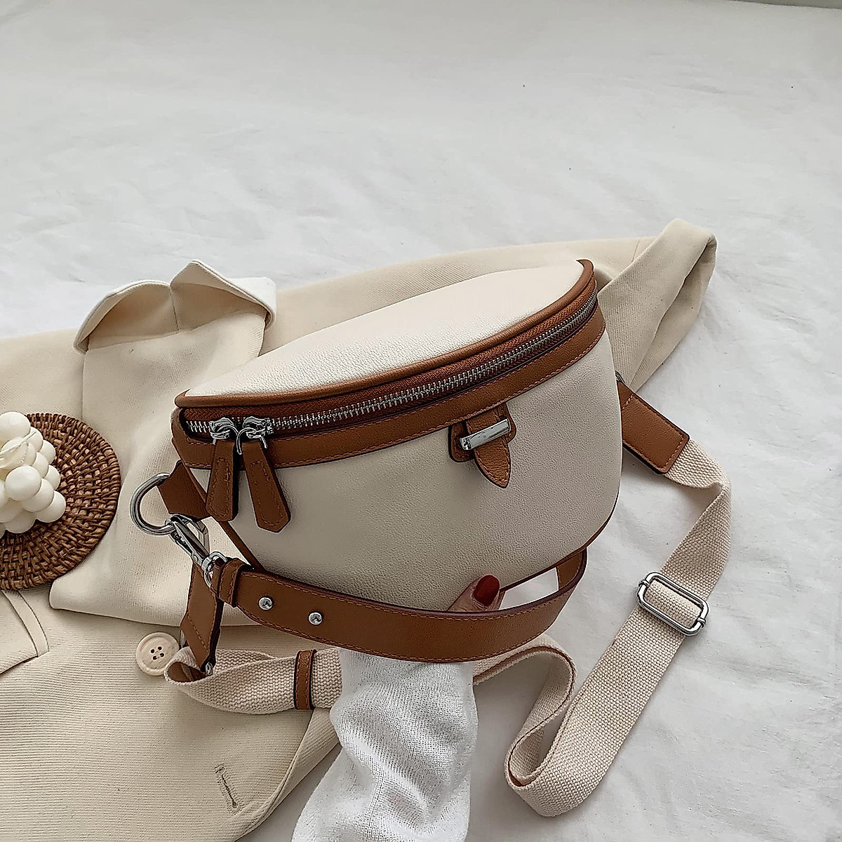 Fashion Crossbody Bag Purses and Handbags for Women PU Leather Shoulder Messenger Bags (Coffee)