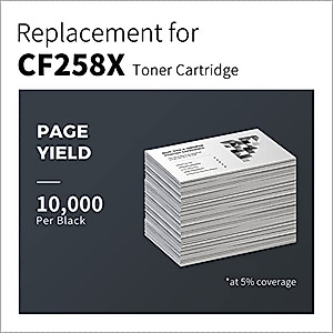 58X CF258X Toner with Chip LemeroUexpect Remanufactured Toner Cartridge Replacement for HP 58A 58X CF258A CF258X Toner Black for Pro M404dn M428fdw M404n M404dw MFP M404 M428fdn Printer