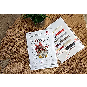 Cross Stitch Kit Luca-S - The Owl with Glasses, B1403