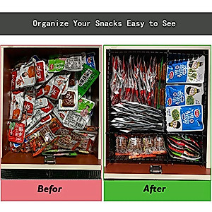 Pinelaxy 8pcs Drawer Divider Organizers, Adjustable Grid Drawer Storage Organizer DIY Plastic Closet Separator for Clothes, Kitchen, Office (Black 8PCS)