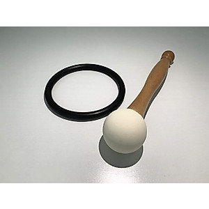 Obsidian Gemstone Fusion Crystal Singing Bowl D Sacral Chakra 10 inch with Free Rubber Mallet O ring Suede Striker