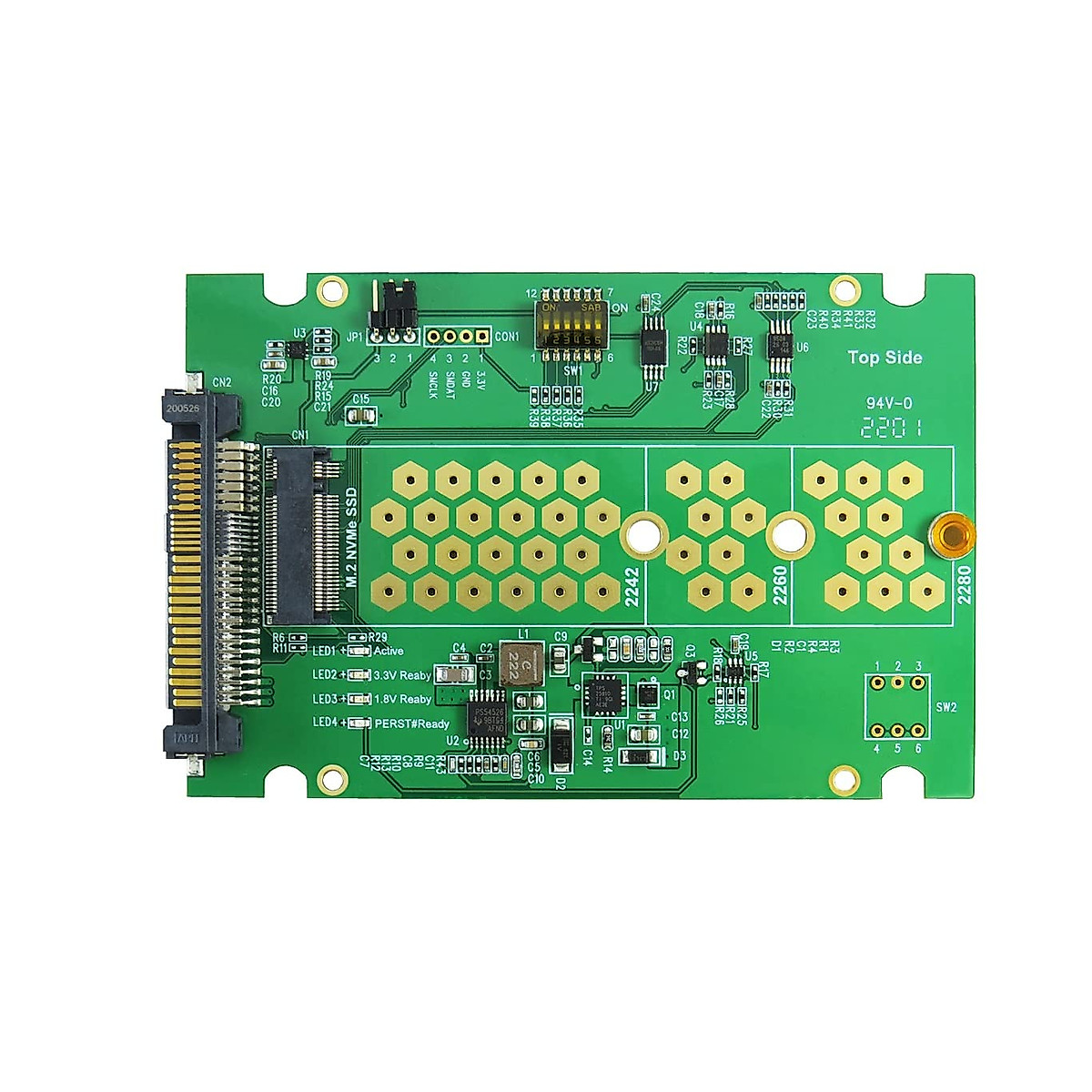 Micro SATA Cables |U.3 (SFF-8639) PCIe Gen 4 16GT/s to M.2 NVMe SSD Adapter