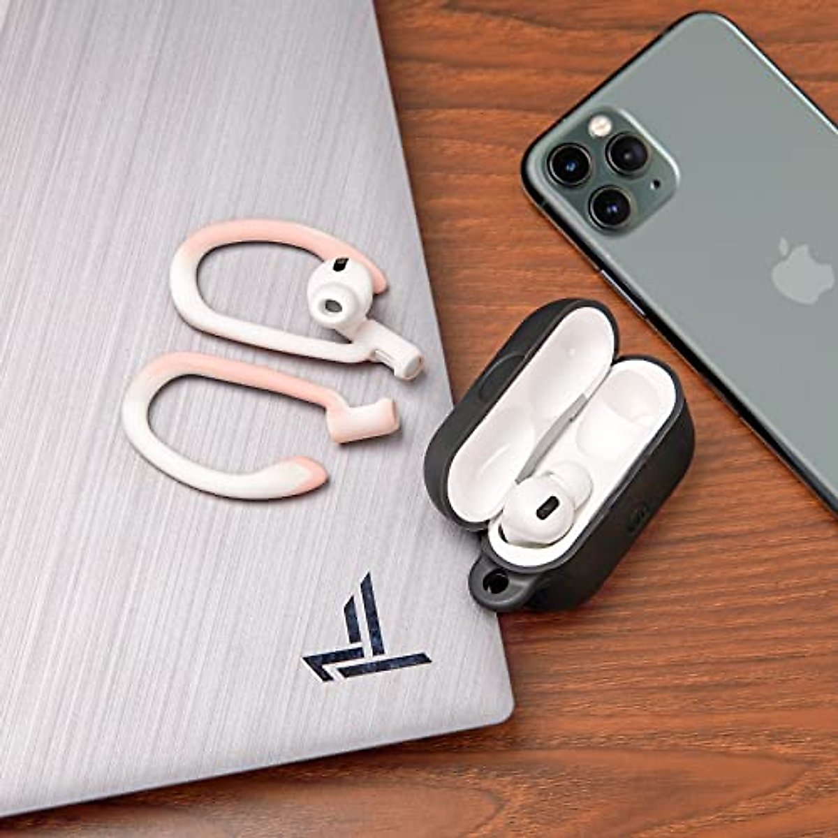 WC HookZ + WC TipZ - Over Ear Hooks and Memory Foam Tips Combo for Airpods Pro by Wicked Cushions | Pink