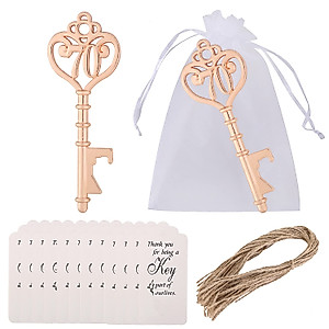 24 Pack 70th Key Bottle Opener for 70th Birthday Party Favors 70 Key Beer Bottle Opener Favors Anniversaries Souvenirs Gifts Decoration (24, 70)