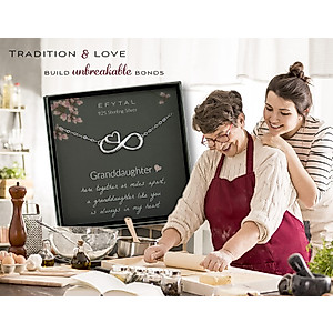 EFYTAL Granddaughter Gifts From Grandma, Granddaughter Necklace, Sterling Silver Necklace for Women, Granddaughter Birthday Gifts, Mothers Day Grandma Gifts, Grandma Birthday Gifts