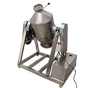 HayWHNKN 60L Dry Powder Mixer Blender Drum Particle Blender Mixing Machine 360°Rotation Metal Metallurgy Powder Blender for Feed Particle Granual 110V 2.2kw