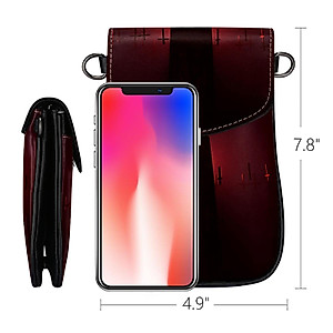 Small Crossbody Bags Black Cloaked Seductive Vampire Devil Leather Cell Phone Purse Wallet for Women Teen Girl