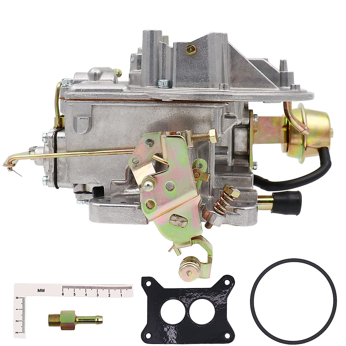 Condgreemee 2 Barrel Carburetor Carb 2100 Carburetor 2150 Carburetor Fits for Ford 289 302 351 Cu Jeep Engine F100 F250 F350 with Electric Choke,Replace Motorcraft/Autolite 2100 2150