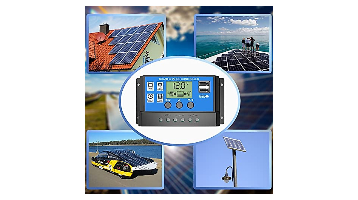 30A Solar Charge Controller 12V/24V | LCD & Dual USB