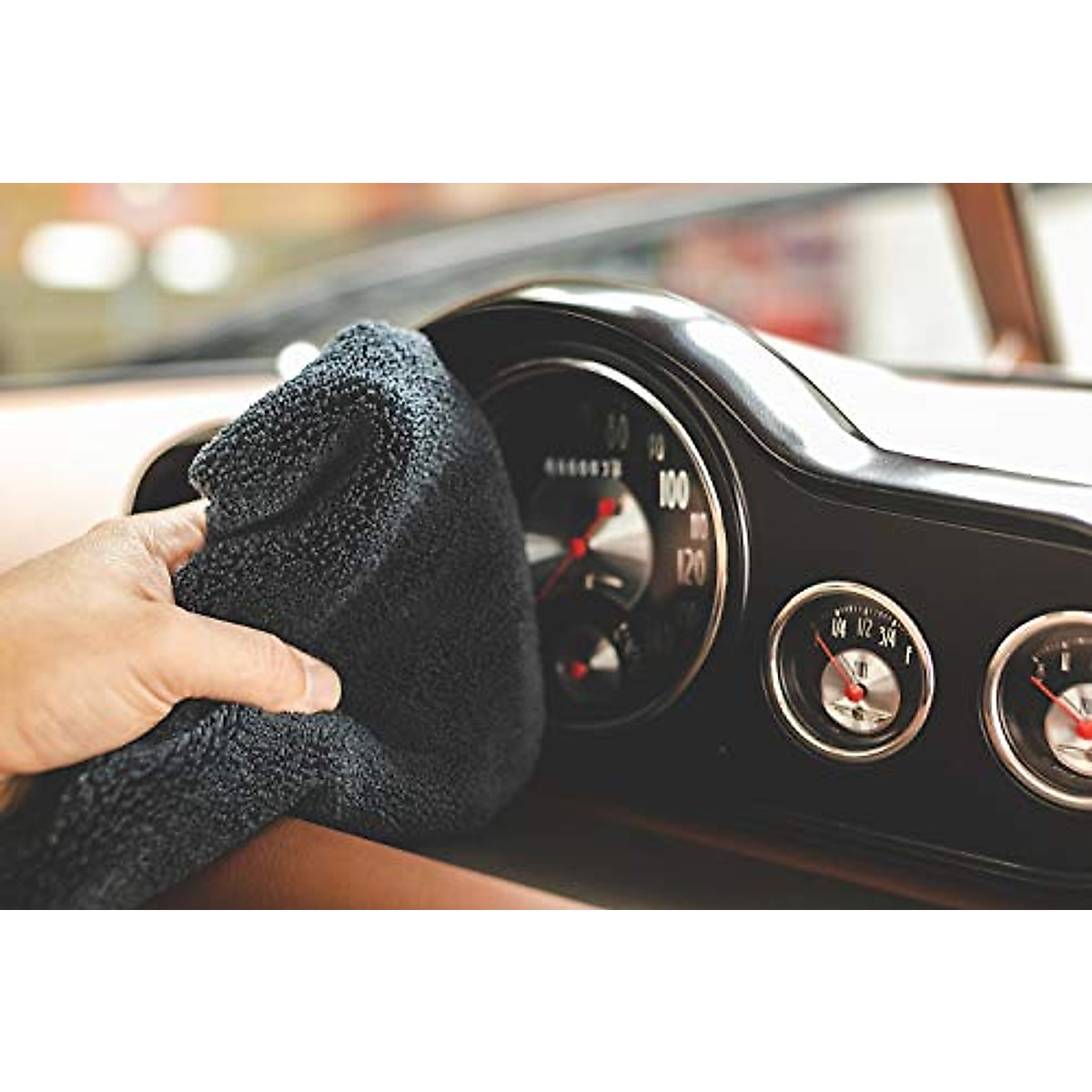 The Rag Company - Creature Edgeless Auto Detailing Towels (10-Pack) Professional 70/30 Blend, Dual-Pile Plush Microfiber, Buffing & Polishing, 420gsm, 16in x 16in, Black