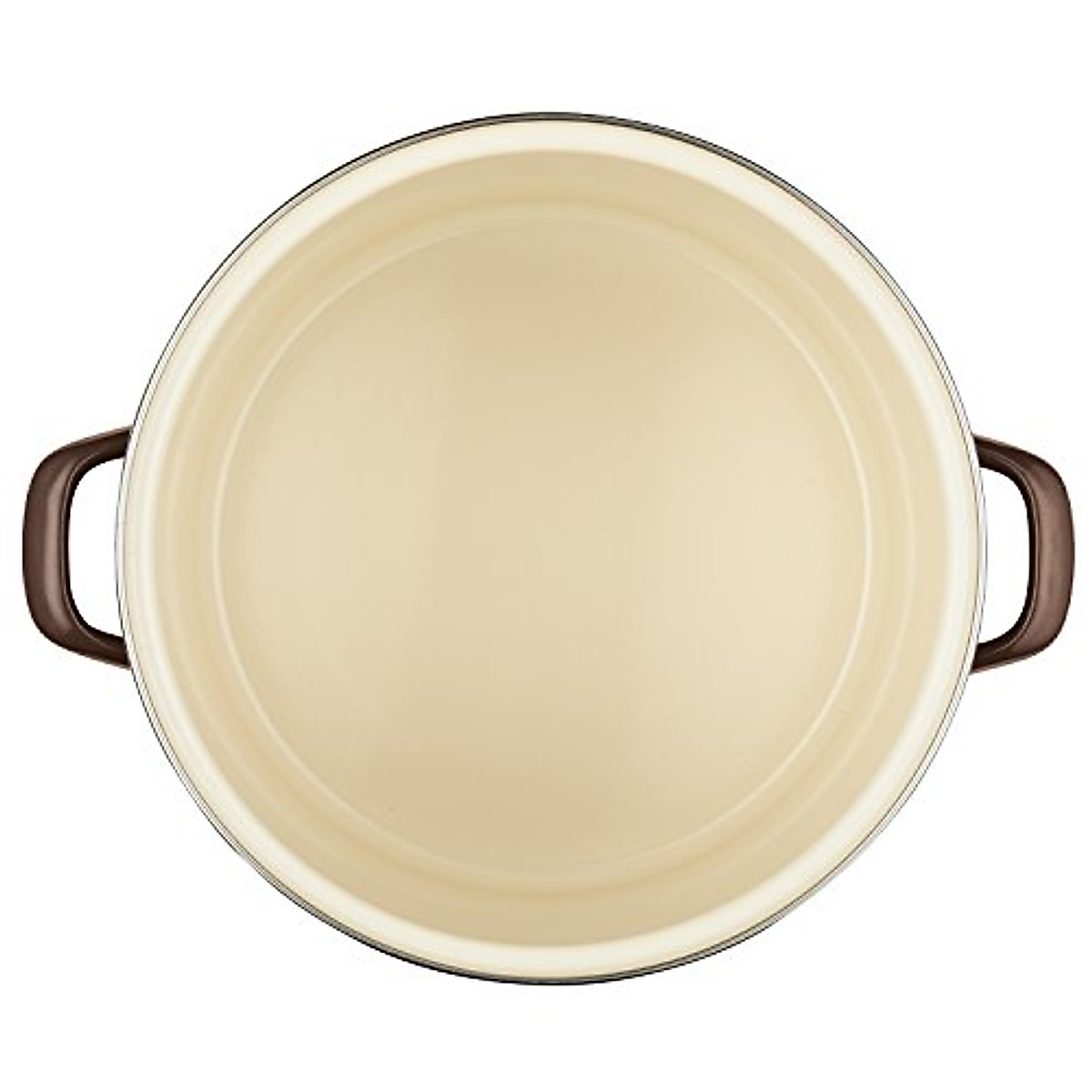 Ayesha Curry Enamel on Steel Stock Pot/Stockpot with Lid, 12 Quart, Brown Sugar