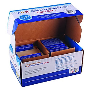 Learning Advantage 7984 F.U.N. Empty Number Line Card Set, Grade 2 to 3