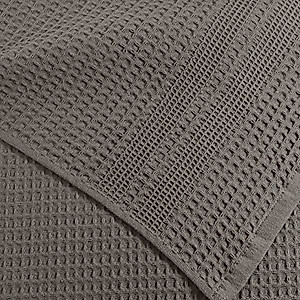 GILDEN TREE Waffle Towel Quick Dry Thin Exfoliating Washcloths for Face Body, Classic Style (Stone)