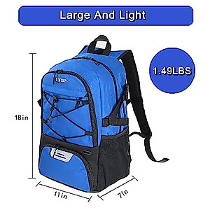 DAFISKY Basketball Backpack with Ball Compartment – Large Basketball Bag with Shoes compartment Sports Equipment Bag for Soccer Ball,Volleyball,Gym,Outdoor,Travel(blue)