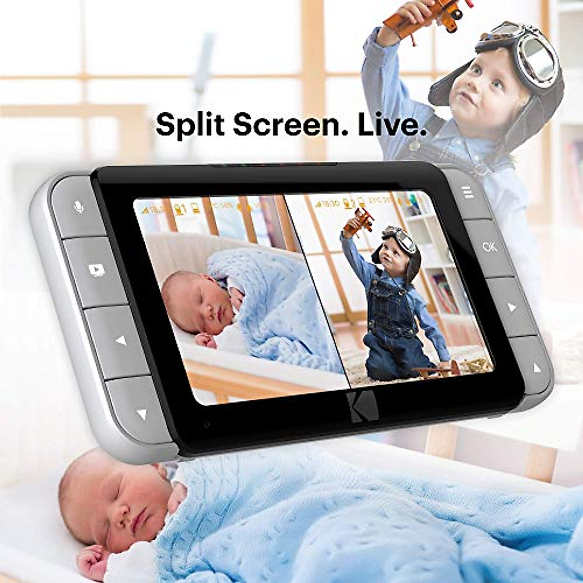 Kodak Cherish C125 Video Baby Monitor, with App and Two Way Talk, Comfort Your Baby, Elderly, Pets and Family from Anywhere, Whether You’re Home or Away (Renewed)