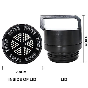 Chug Caps with Ice Blocker Fit for YETI Rambler Bottle and Other Bottles, Replacement Accessories Cap lid Prevent Penetrating Cubed or Crushed Ice during a Drink Fits 18/26/ 36/64 oz Bottles