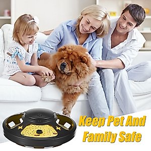 2024 New Flea Traps for Inside Your Home with Light and 10 Flea Trap Refill Discs, UV Flea Light Trap with 4 LED Light Modes Flea Killer Traps for Dogs Cats Attractant Catcher for Home(2 Pack)