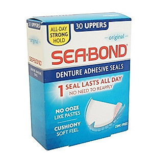 SEA-BOND Denture Adhesive Seals Uppers Original, 30 Each (Pack of 4)