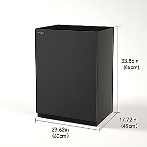 Landen Aquarium Wooden Stand and Cabinet for up to 30 Gal Tank, Fish Tank Stand, Nano Foam Leveling Mat Included, W23.6xD17.7xH33.9in,Wooden Matte Black Painted(Stand Only)