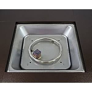 Pleasant Hearth OFG419T Rio Square Wicker Gas Fire Pit Table, 38" , white