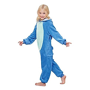 AwesomeFit Girls Cosplay Costume Animal Pajamas Halloweem Sleepwear 5T Blue
