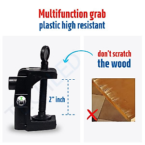 TECHLED Magnifying Glass with Light and Stand, Desk Ring Light, 3 Color Modes Stepless Dimmable, Desk Lamp, Clamp Light, Office Desk Lamp for Close Work, Repair, Reading, 12w, Adjustable Desk Lamp