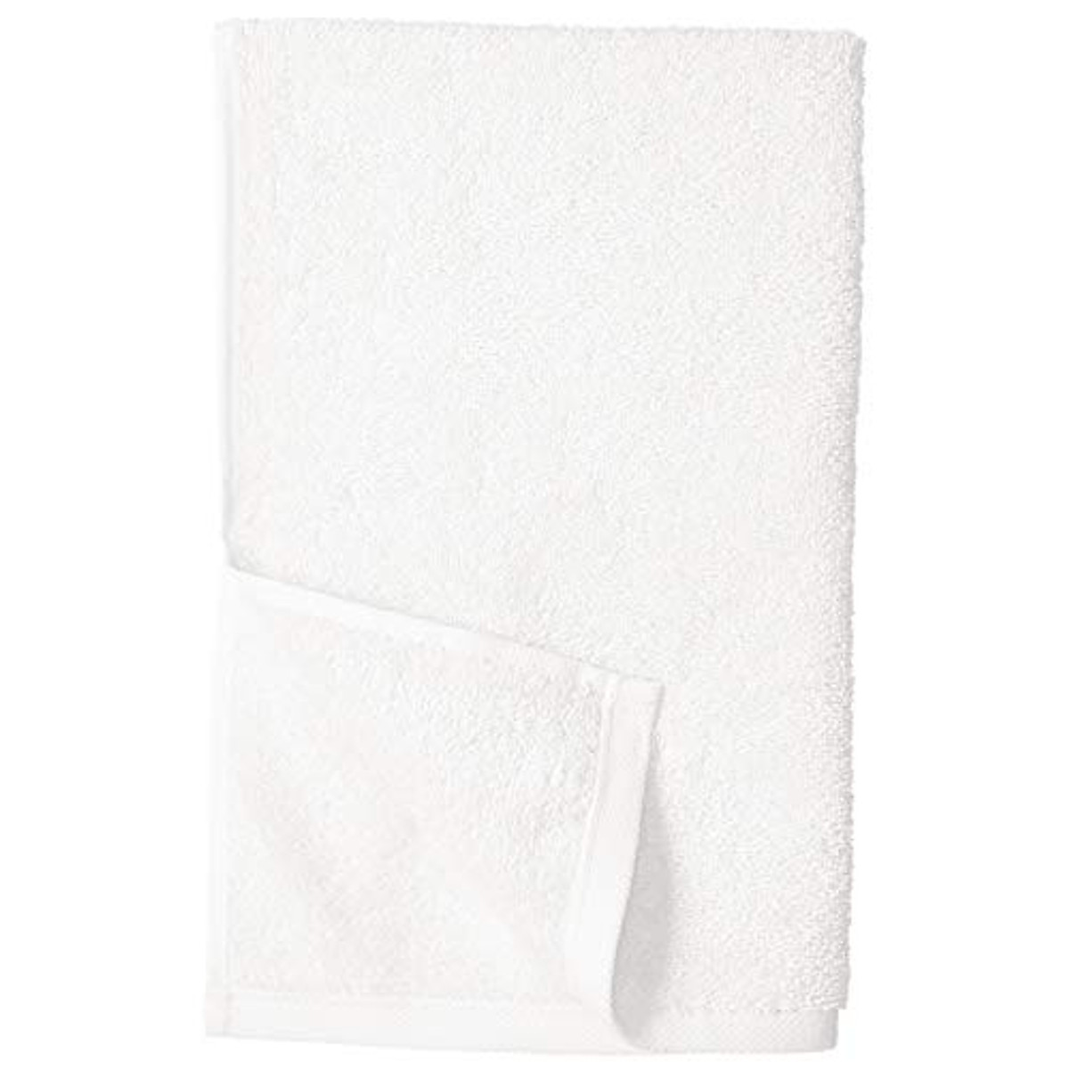 Amazon Basics Fast Drying, Extra Absorbent, Terry Cotton Washcloths, White - Pack of 24 & Cotton Hand Towels, White - Pack of 12