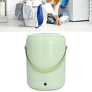 Portable Mini Washing Machine, Ultrasonic Turbine Washer Portable Washing Machine Portable Bucket Washer for Underwear Socks Baby Clothes(green)